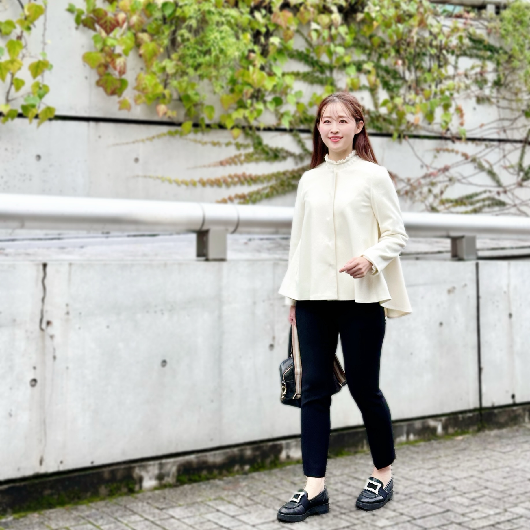 IG LIVEコーディネート紹介 / 洗練感のあるホワイトコートでオシャレと防寒を両立！ | m-i-d | M-PREMIER(エムプルミエ ...